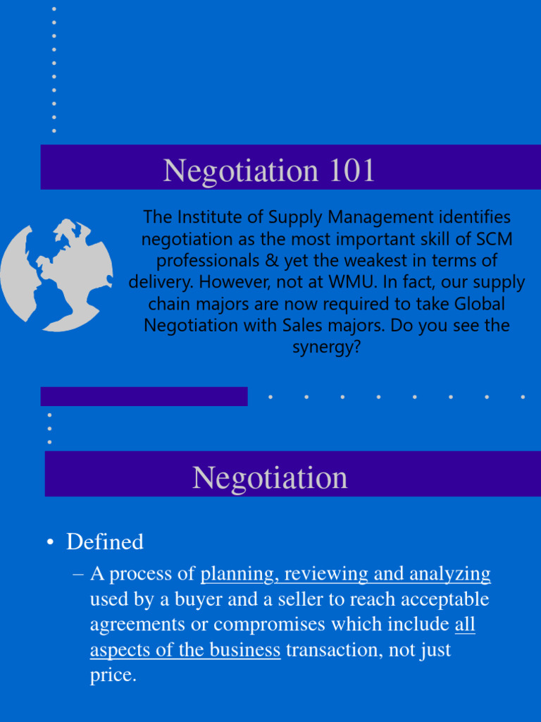 Negotiations 101 | Download Free PDF | Procurement | Negotiation