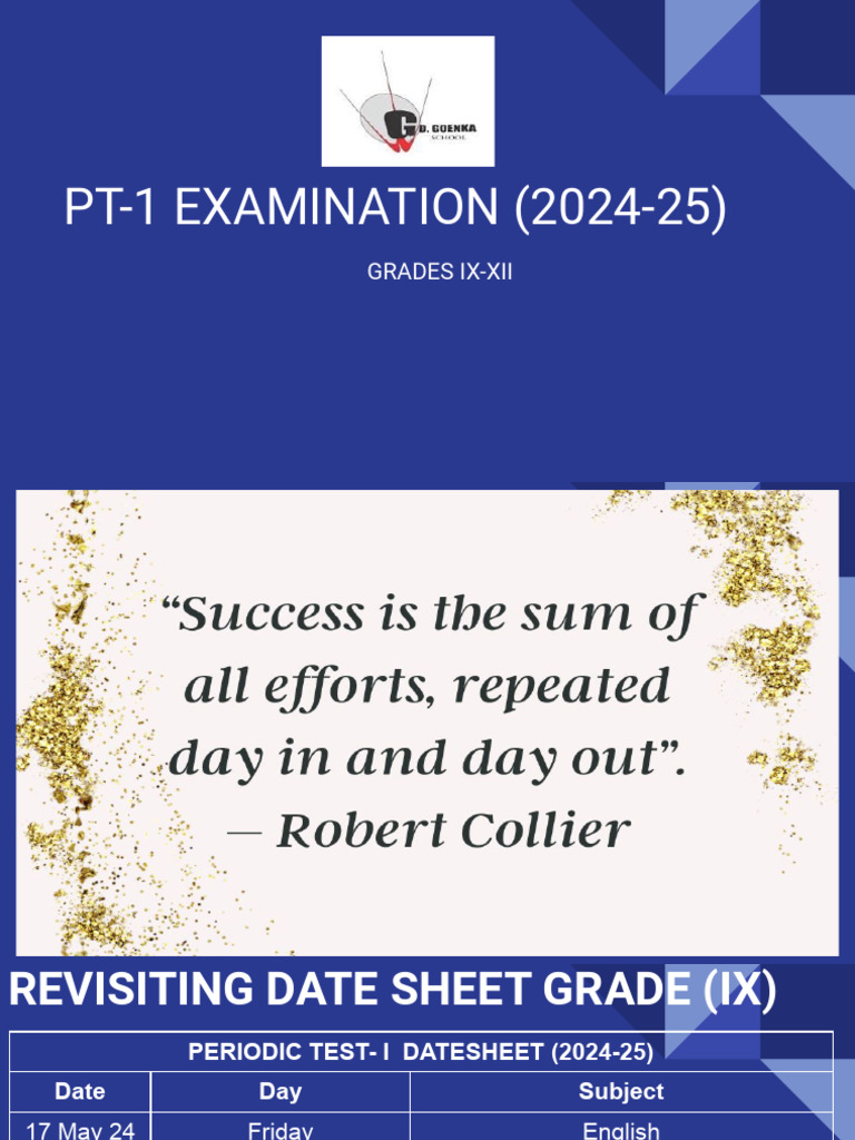 PT-1 Examination Guidelines | PDF