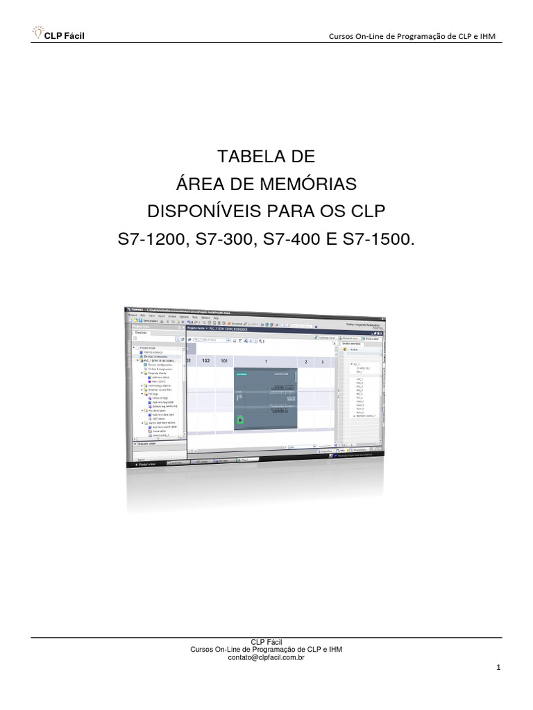 Tabela Area de Memoria Do CLP | PDF | Hardware de computador | Aritmética