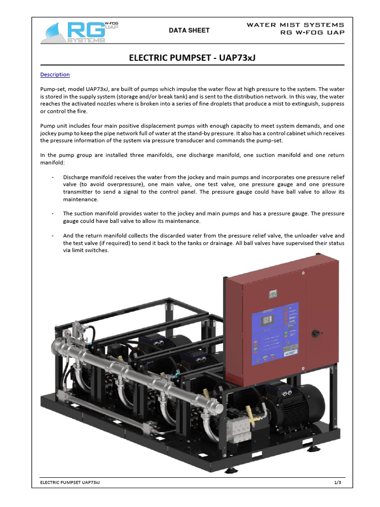 Electric Pumpset UAP73xJ Overview | PDF | Pump | Equipment
