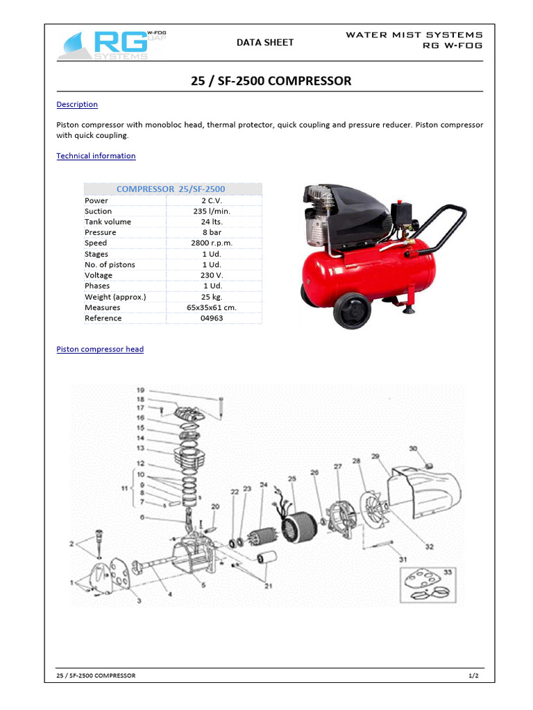 25 SF-2500 Compressor v00 | PDF | Engines | Mechanical Engineering