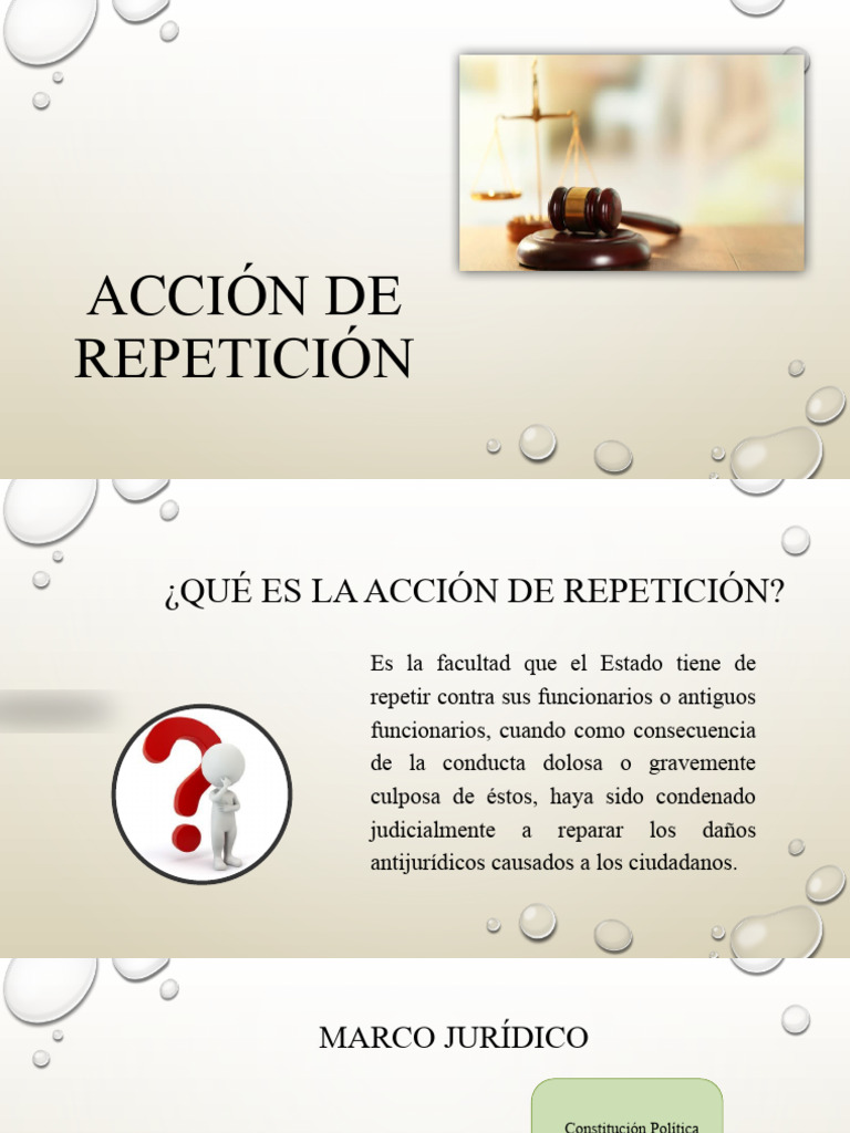 Acción de Repetición - Diapositivas | PDF | Mandato | Intención ...