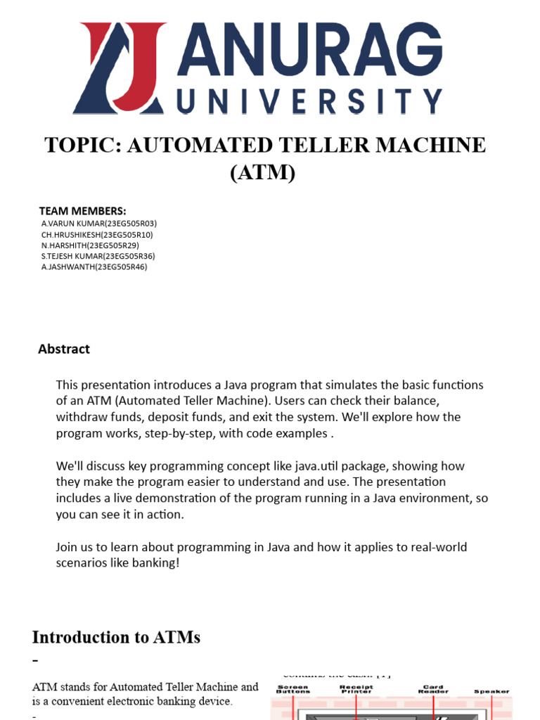 ATM ppt2 | PDF | Automated Teller Machine | Banks