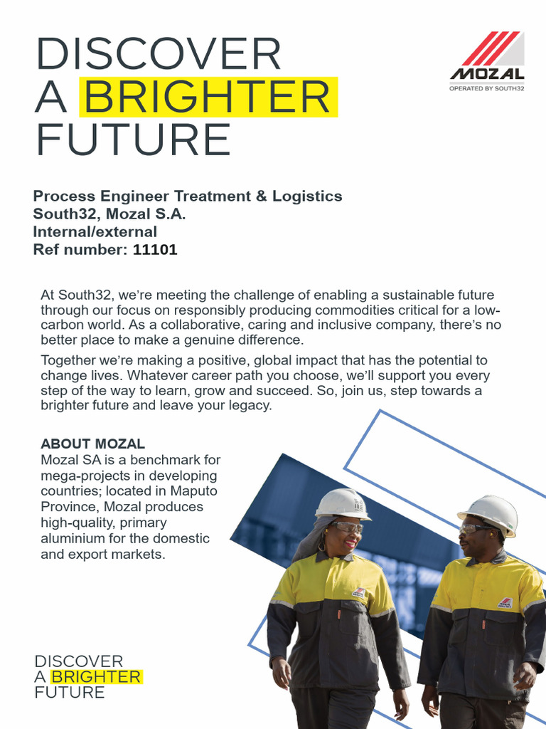 Process Engineer Treatment & Logistics - Mozal S.A | PDF | Recruitment ...