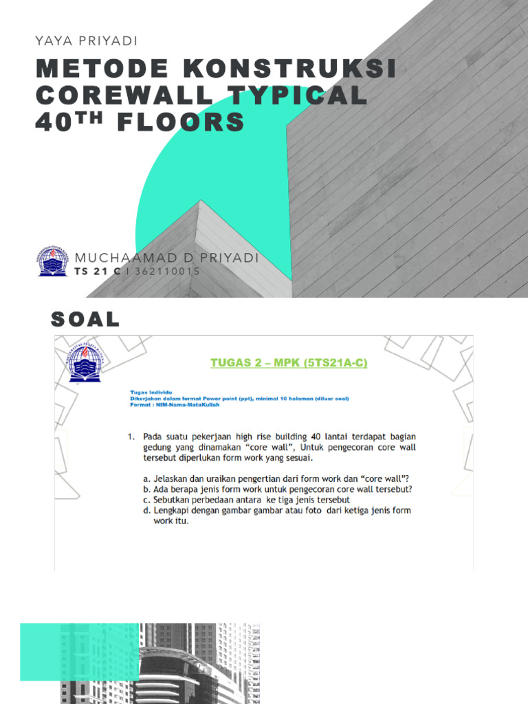 Metode Bekisting untuk Core Wall 40 Lantai | PDF
