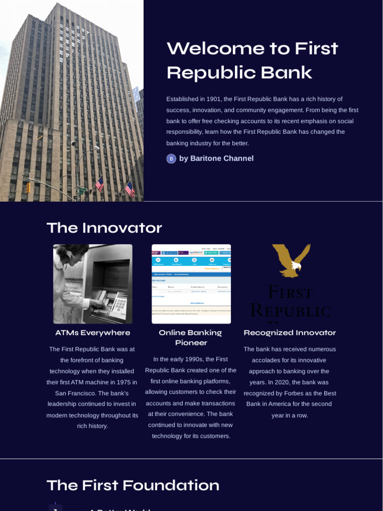 Welcome To First Republic Bank | PDF | Banks | Online Banking