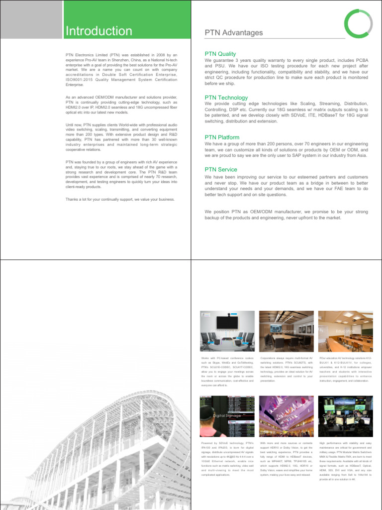 PTN Catalogue 2019 | PDF | Hdmi | Digital Audio