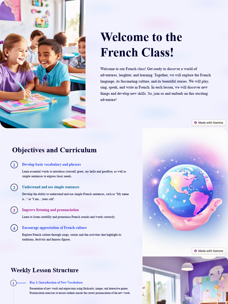 Welcome To The French Class | PDF | Reading Comprehension | Vocabulary