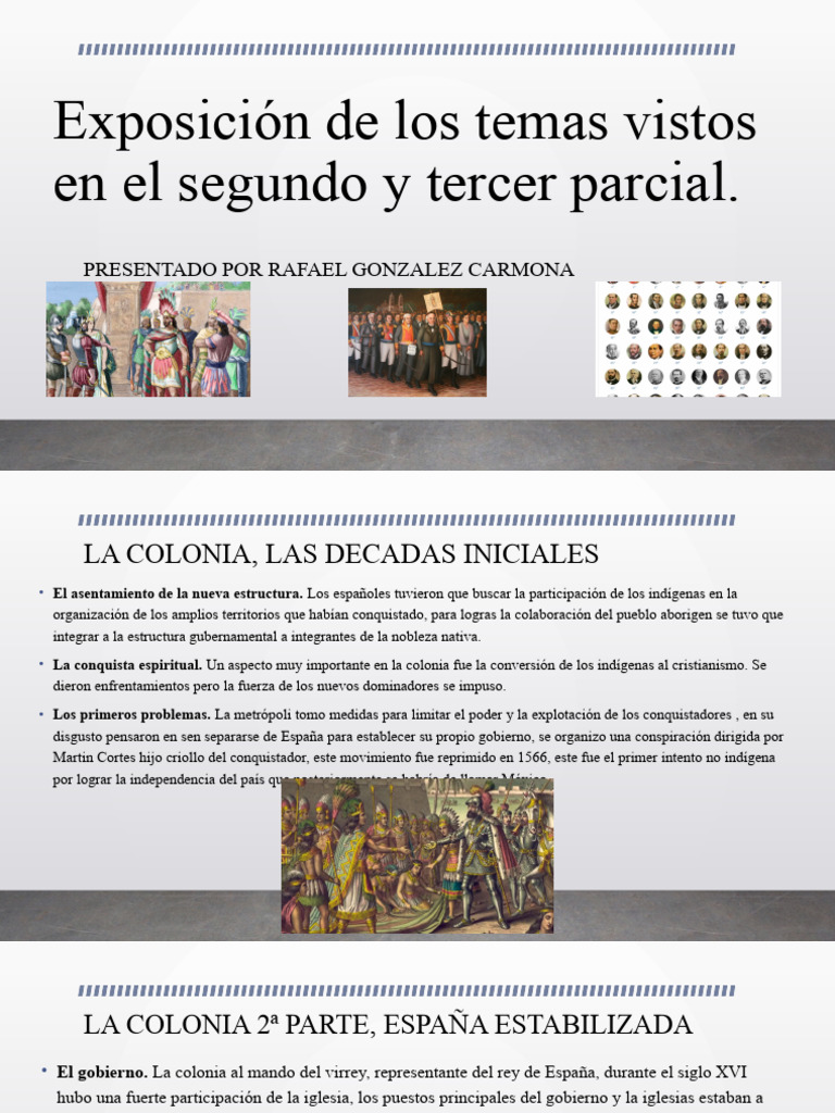 Exposición de Los Temas Vistos en El Segundo | PDF | Nueva españa | Colonización europea de las ...