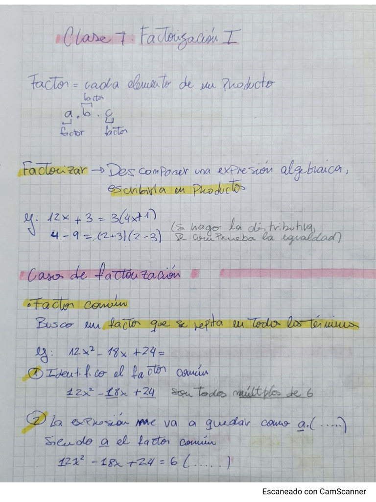 Factorización Parte 1 | PDF