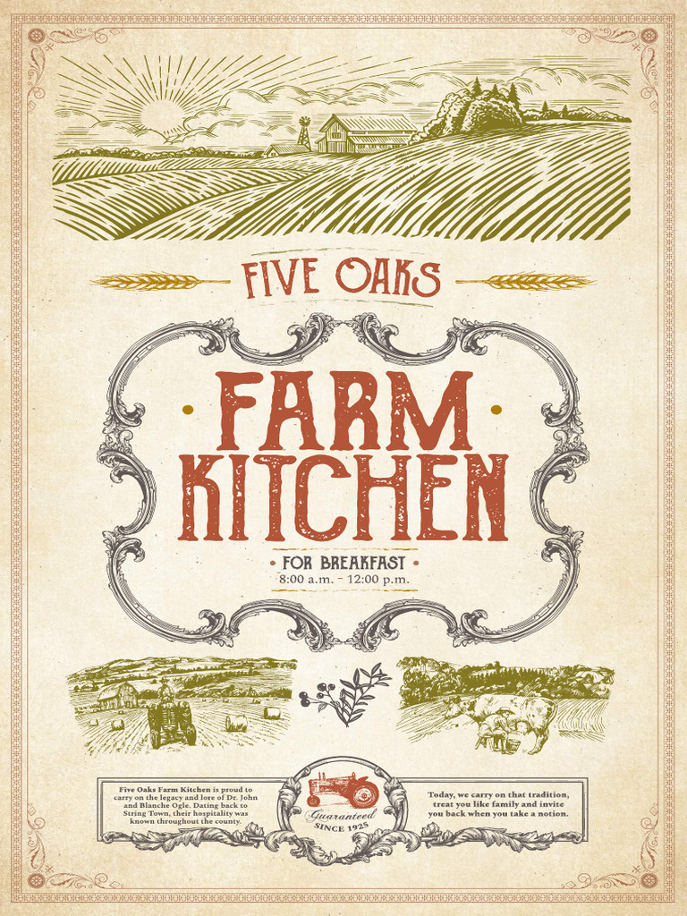 Five Oaks Farm Kitchen - Breakfast Menu | PDF