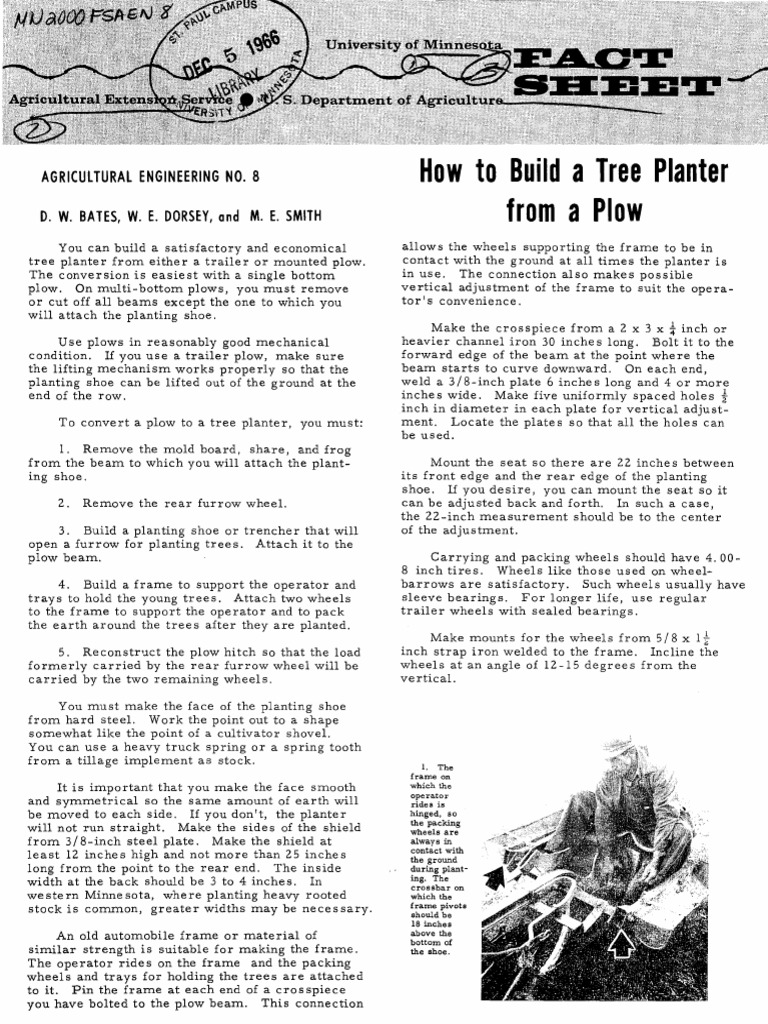 How To Build A Tree Planter From A Plow | PDF | Plough | Tractor