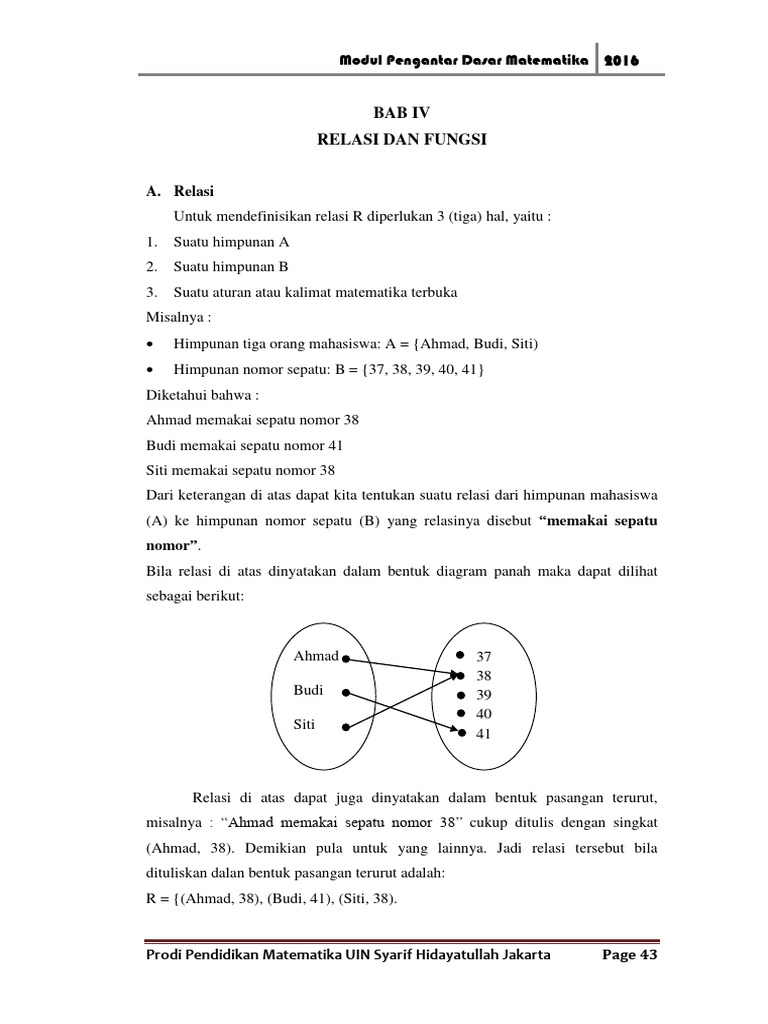 BAB V Relasi, Fungsi Dan Grafik | PDF
