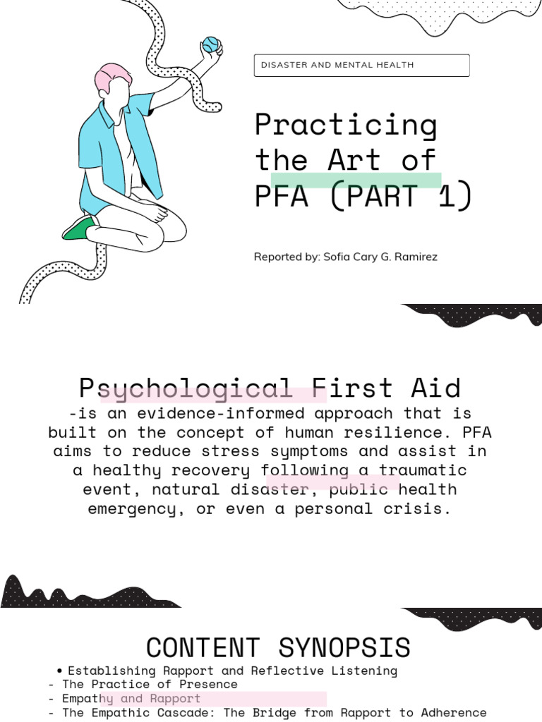 LESSON 4 (Part 1) Practicing The Art of PFA | PDF | Empathy | Psychological Resilience