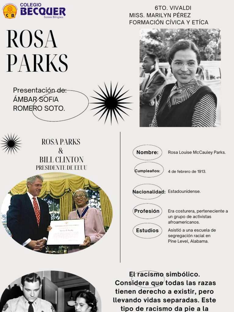 Rosa Parks y la Lucha Contra la Segregación | PDF | Rosa Parks | Racismo