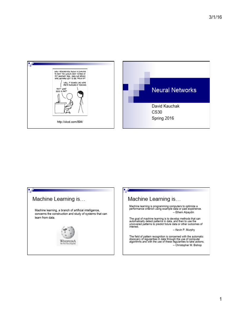 Neural Networks: Machine Learning Is Machine Learning Is | PDF | Artificial Neural Network ...