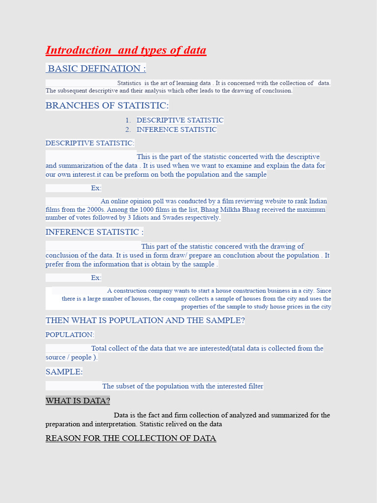 Introduction and Types of Data | PDF | Data | Time Series
