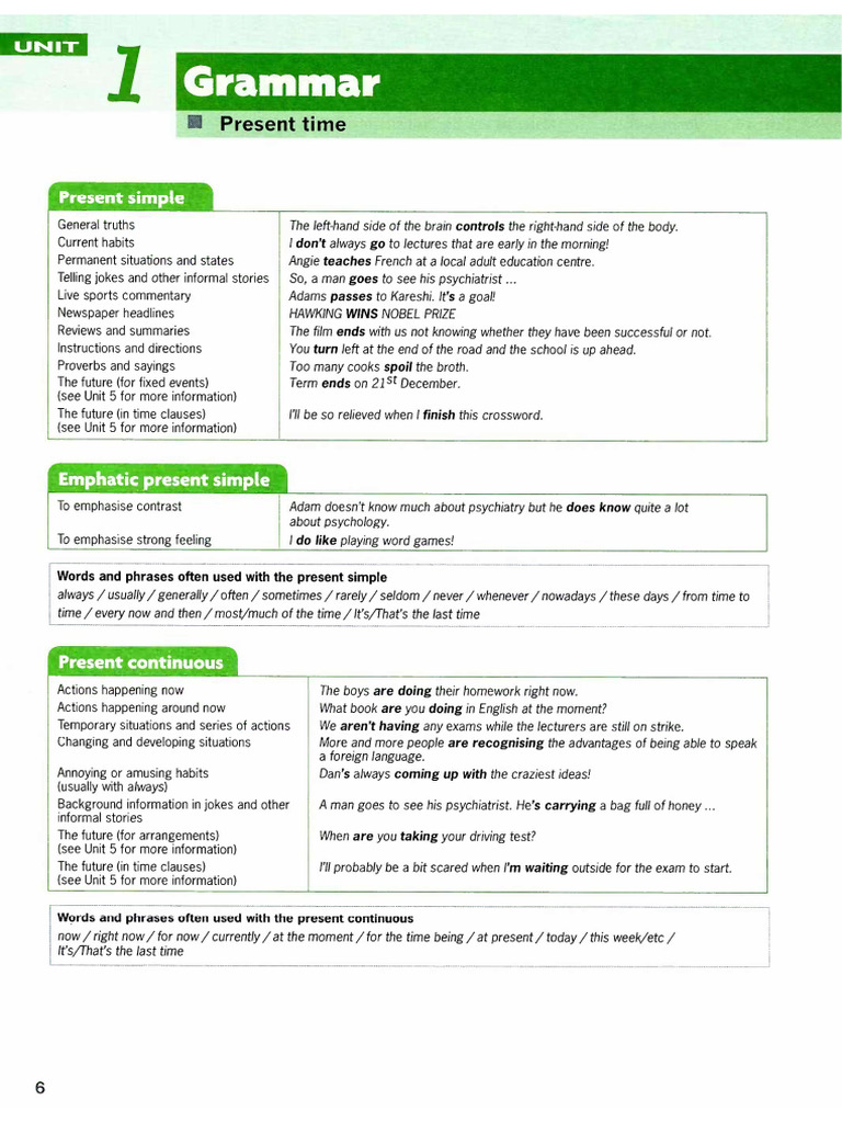 Unit 1 - Present Time | PDF