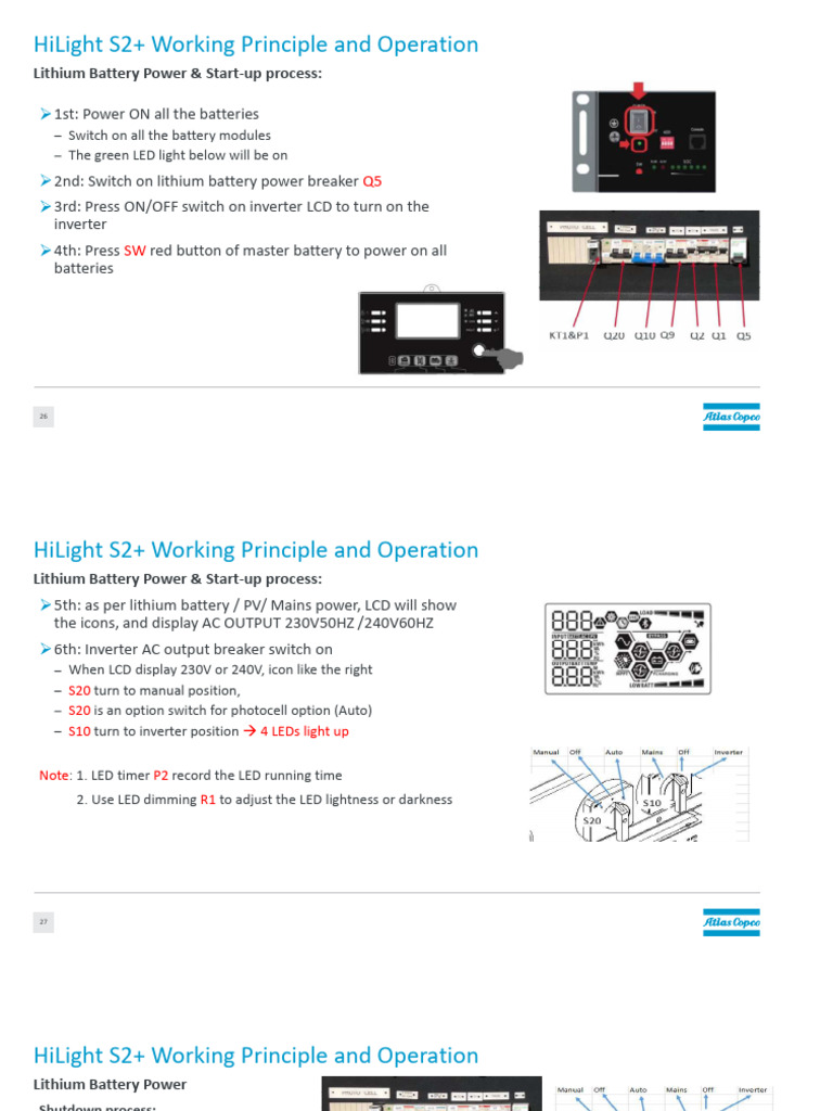 Start-Stop Procedures - S2+ Tower Lights | PDF