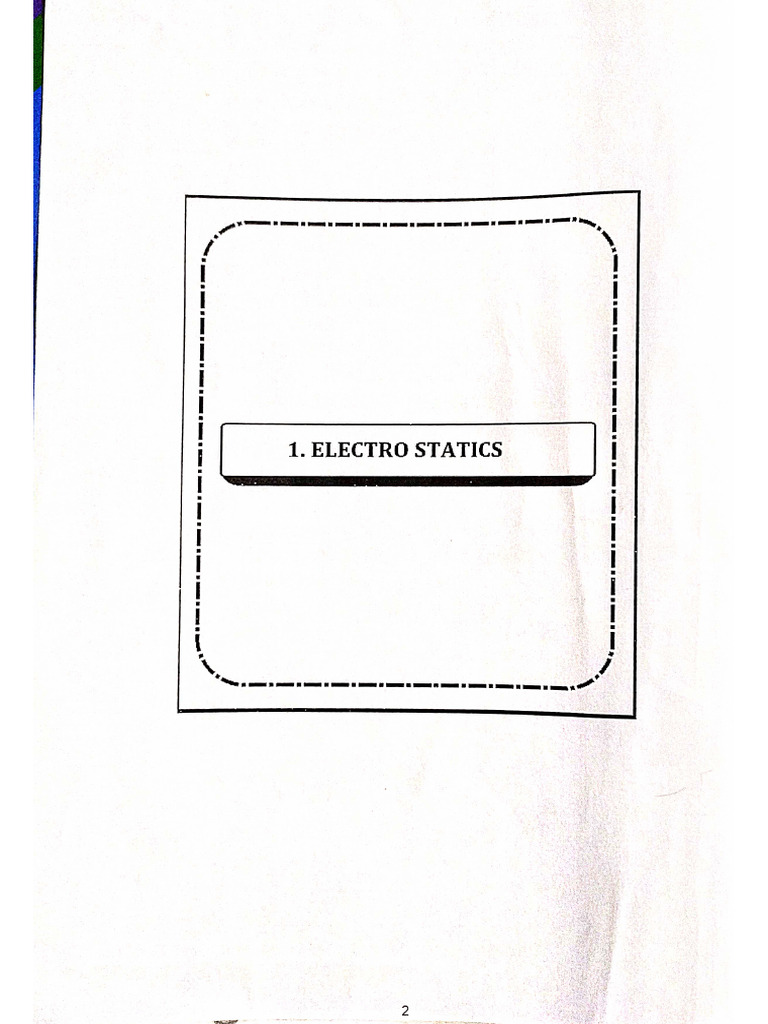 Electrostatics Module Questions 12 STD | PDF