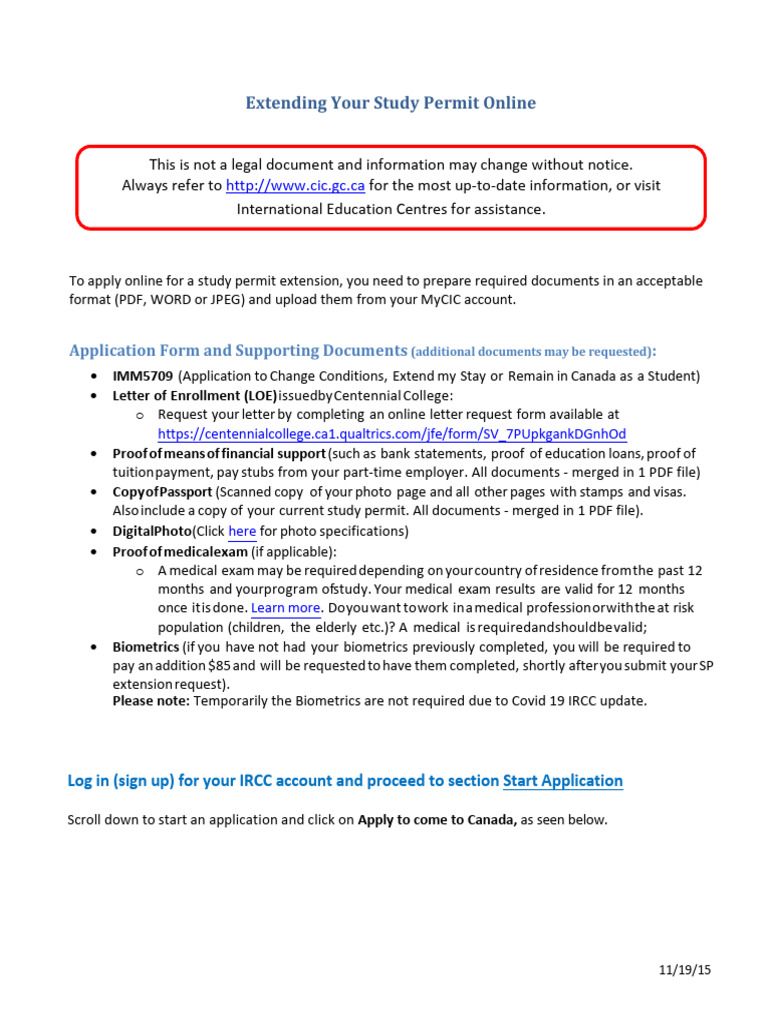 Extending Your Study Permit Online August 2022 | PDF | Passport | Travel Visa