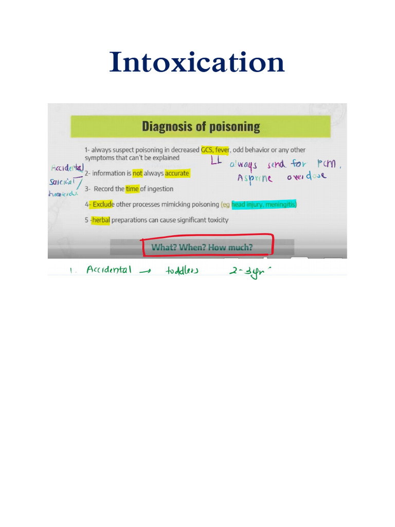 Intoxication | PDF | Clinical Medicine | Medical Specialties