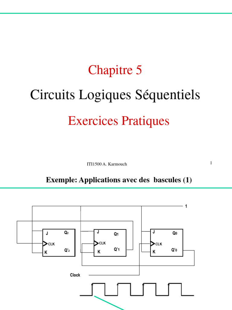 Exercices sur les Circuits Logiques Séquentiels | PDF | Données ...