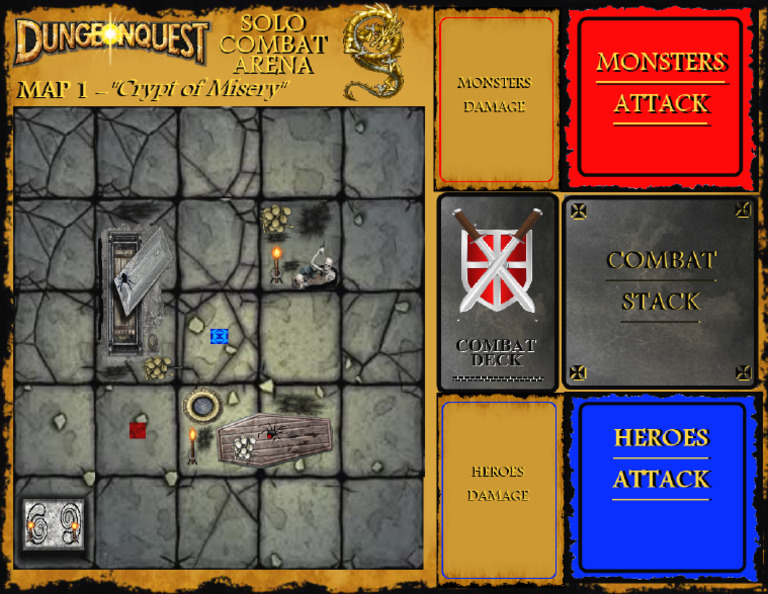 DUNGEONQUEST SOLO COMBAT ARENA Map 1 Crypt of Misery | PDF