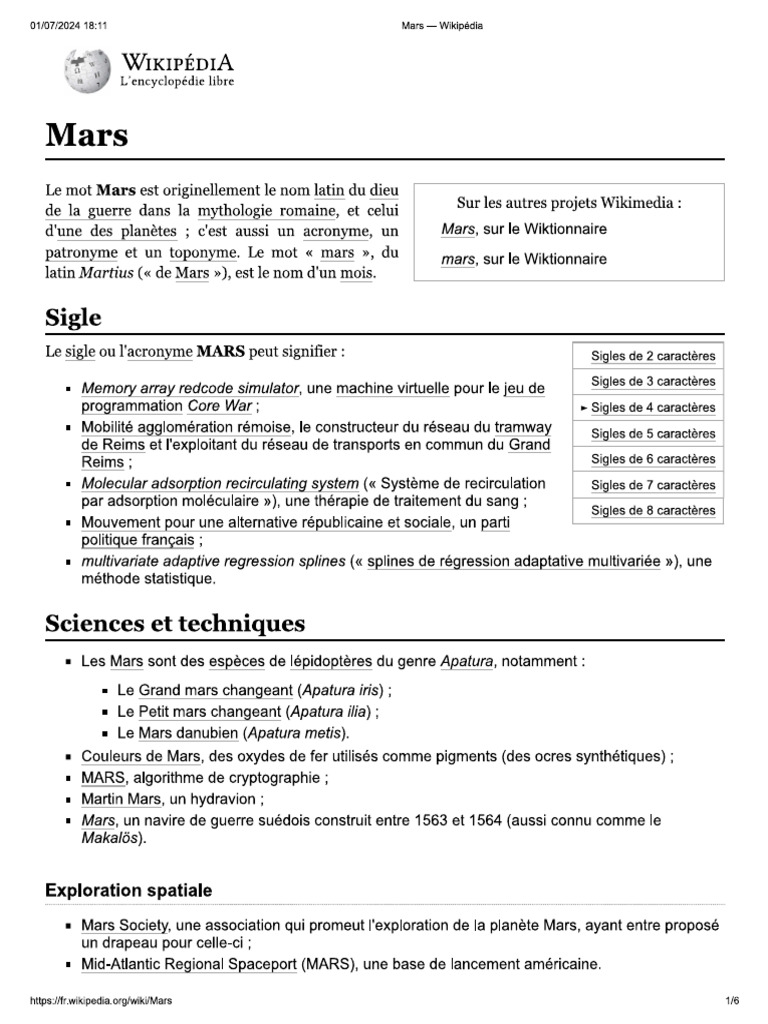 Mars | PDF