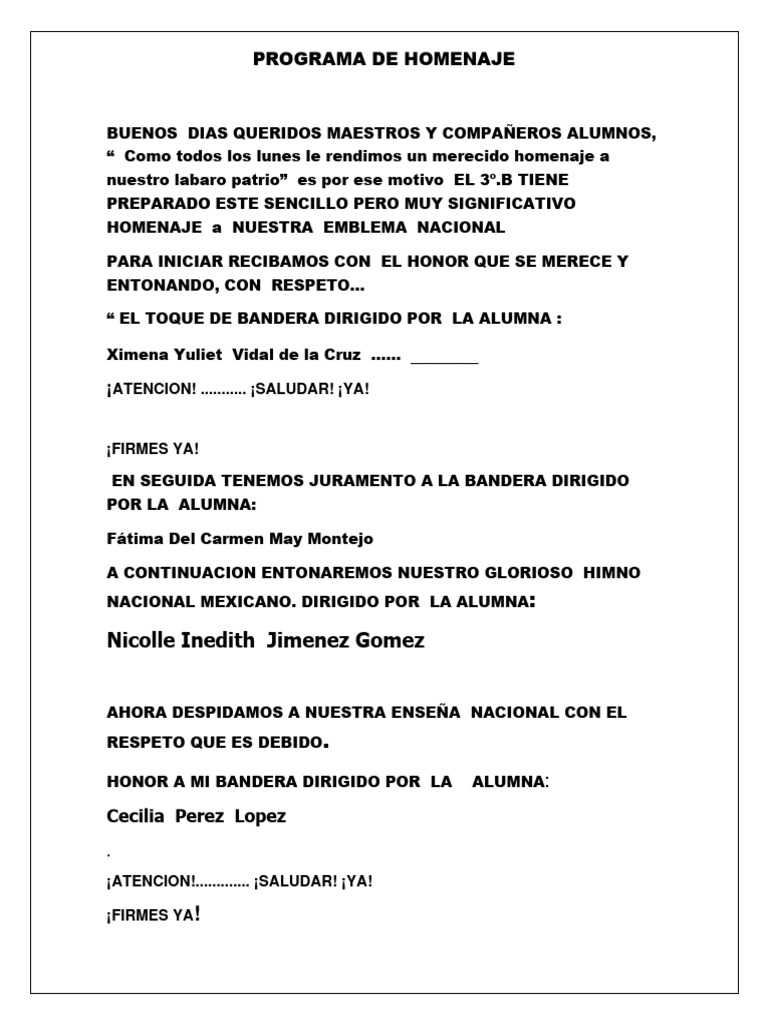 Programa de Homenaje Oscar | PDF | Cocina, comidas y vino | Arte