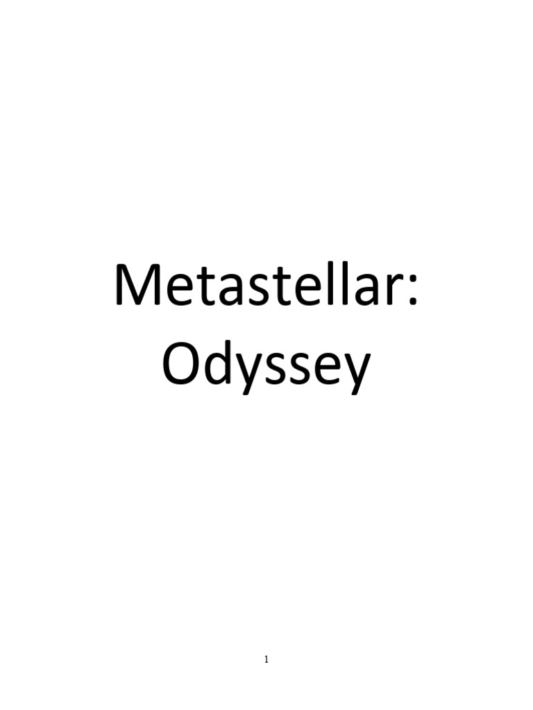 Metastellar - Odyssey (Core) | PDF | Senses | Cyborg