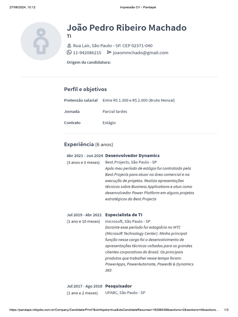 João Pedro - DEV CE DYNAMICS | PDF | Microsoft | Informática