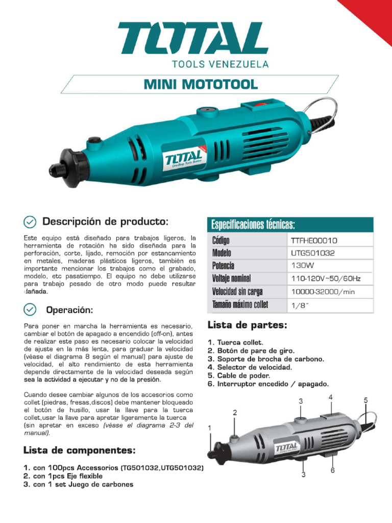Ttfhe00010 Mini Mototool | PDF