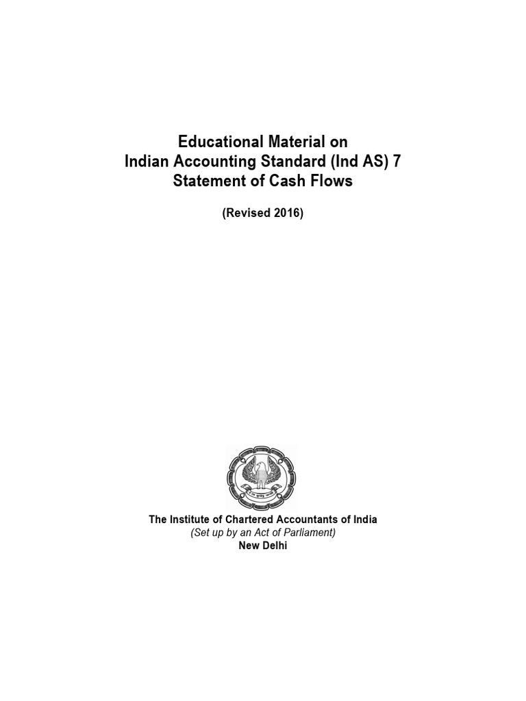 Ind AS 7 Cash Flow | PDF | Line Of Credit | Banks