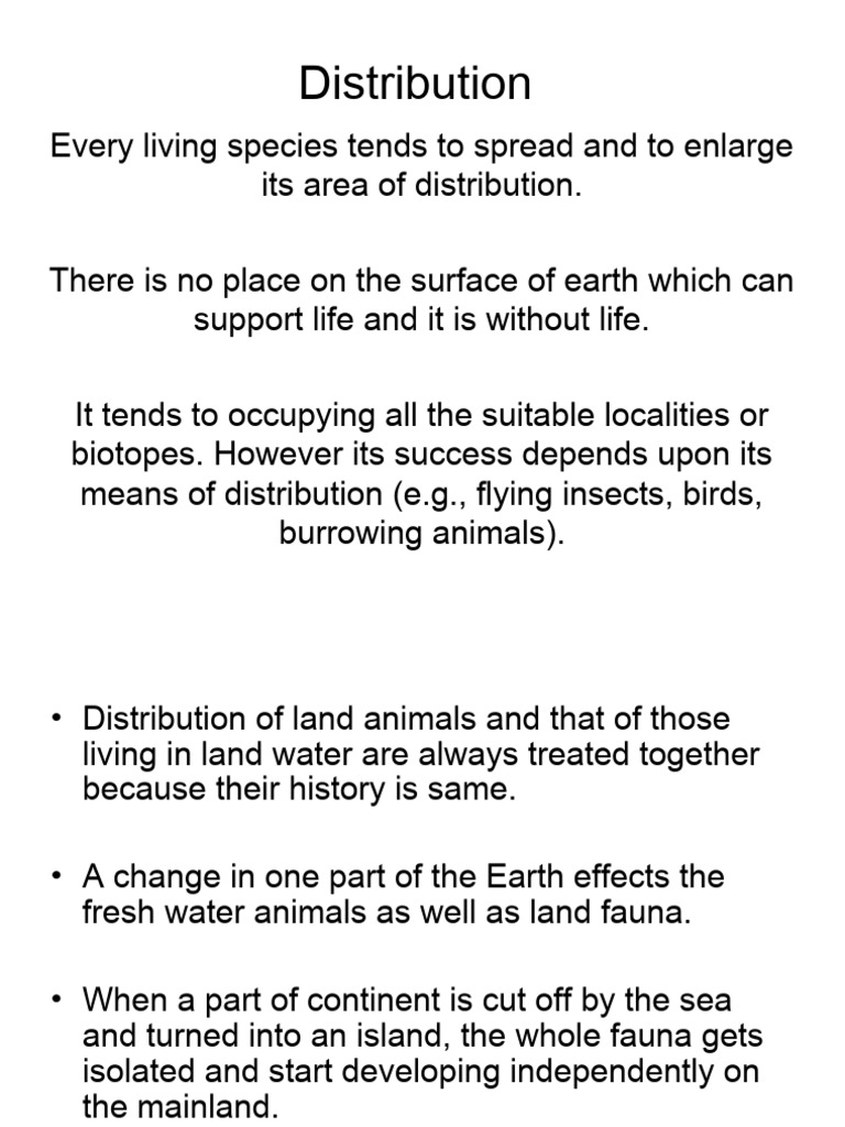 Distribution | PDF | Biological Dispersal | Evolution
