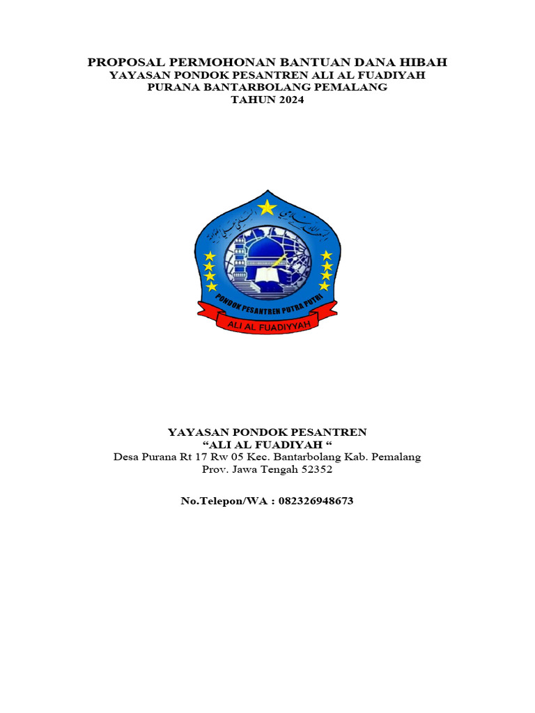 Proposal Dana Hibah Ponpes 2024 | PDF