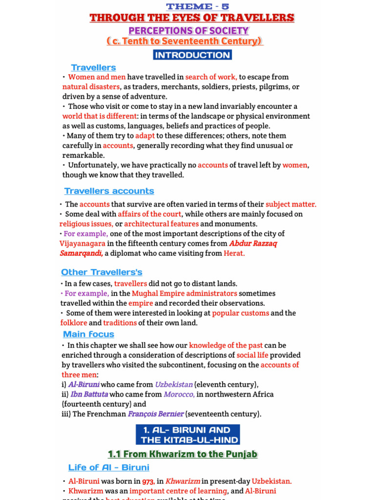 CH 5 History Ncert Notes. | PDF