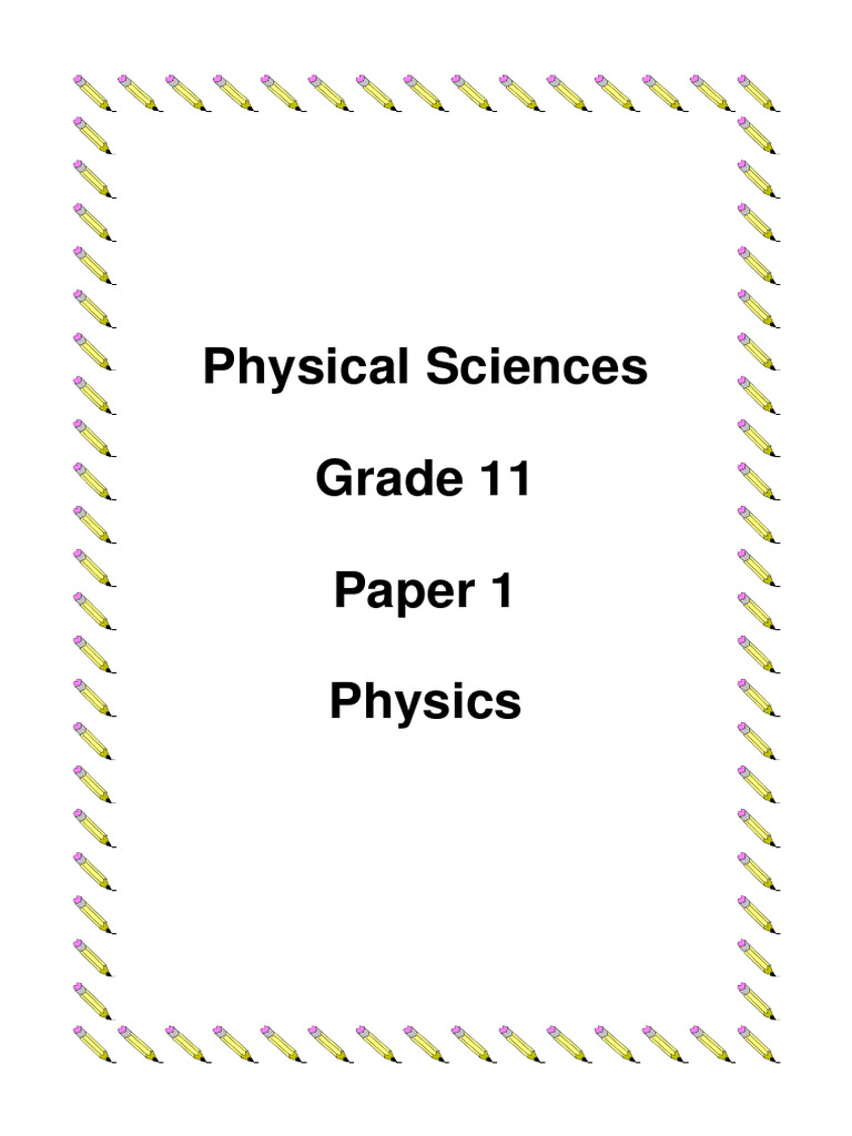 Physical Sciences Grade 11 Paper 1 Physics | PDF | Euclidean Vector | Force
