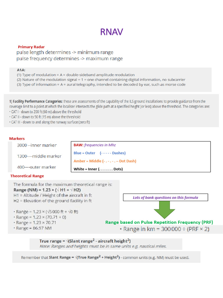RNAV Notes 2 | PDF | Electromagnetic Radiation | Information And ...