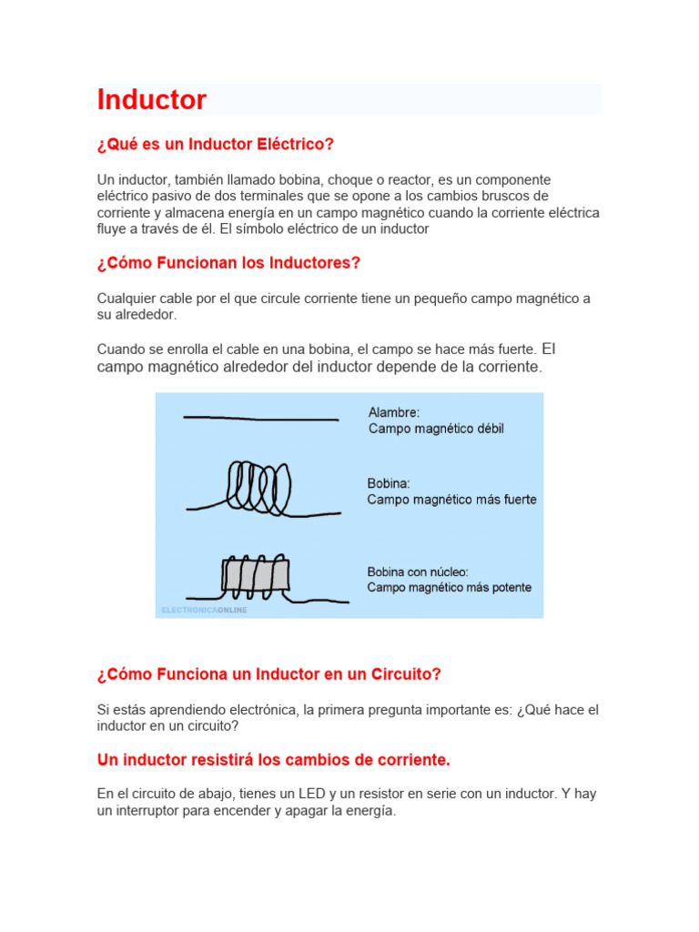 Inductor y Bobina | PDF | Inductor | Inductancia
