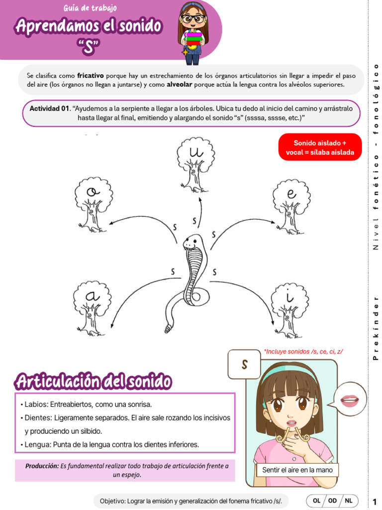 M-Dulo 06.2 Fonema S - Prek-Nder | PDF | Lingüística | Voz humana