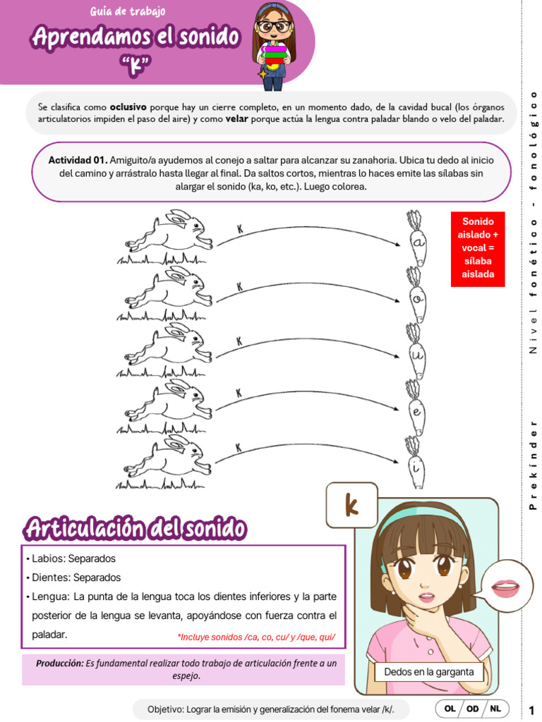 M-Dulo 07.2 Fonema K - Prek-Nder | PDF | Lingüística | Fonética