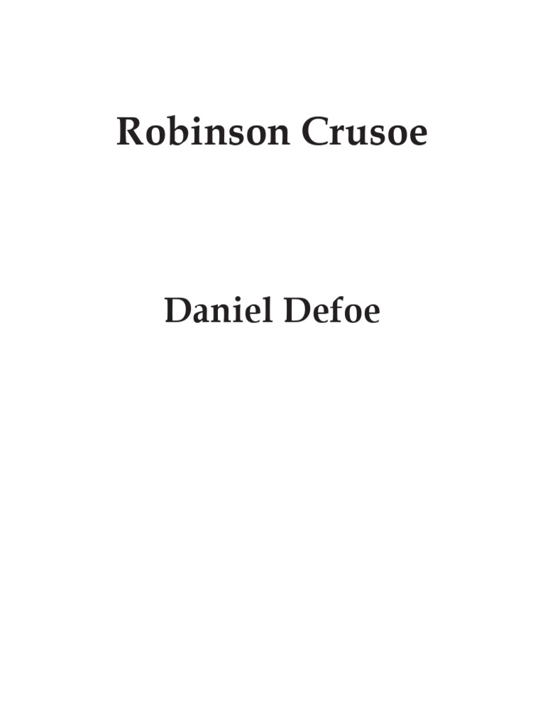Daniel Defoe - Robinson Crusoe | PDF | Anchor
