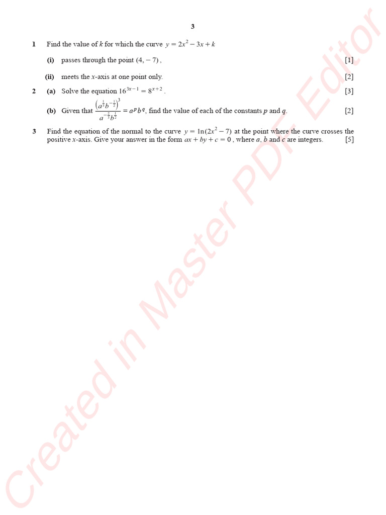 Math Indices Question | PDF