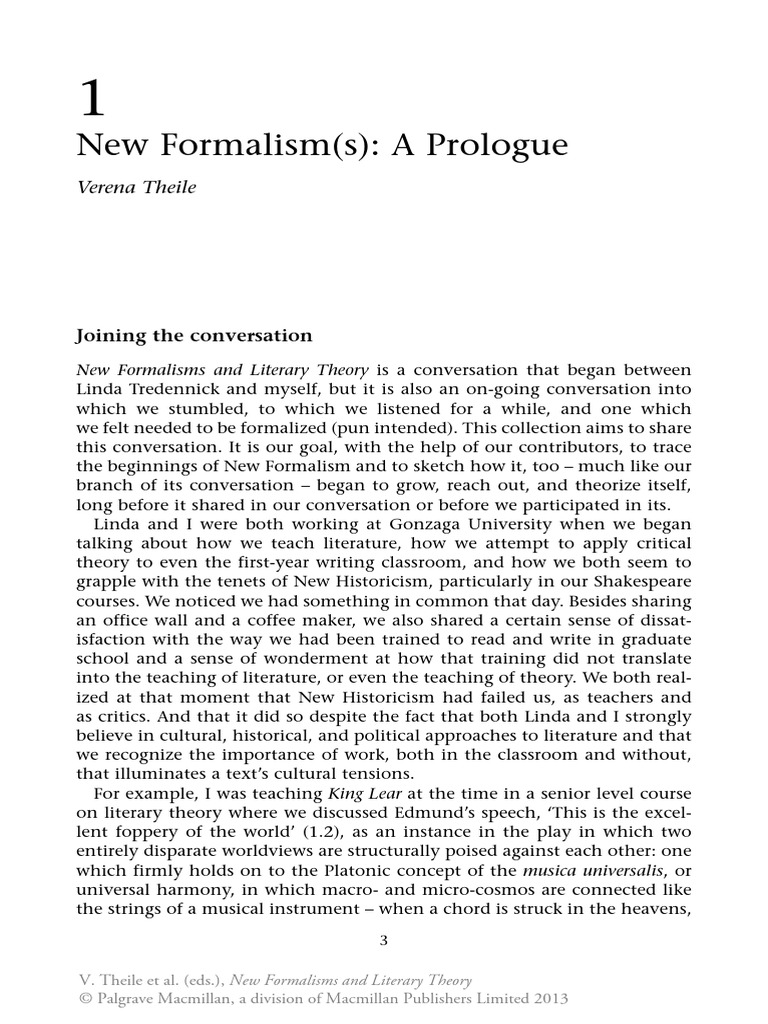 Exploring New Formalism in Literature | PDF | Liberal Arts Education