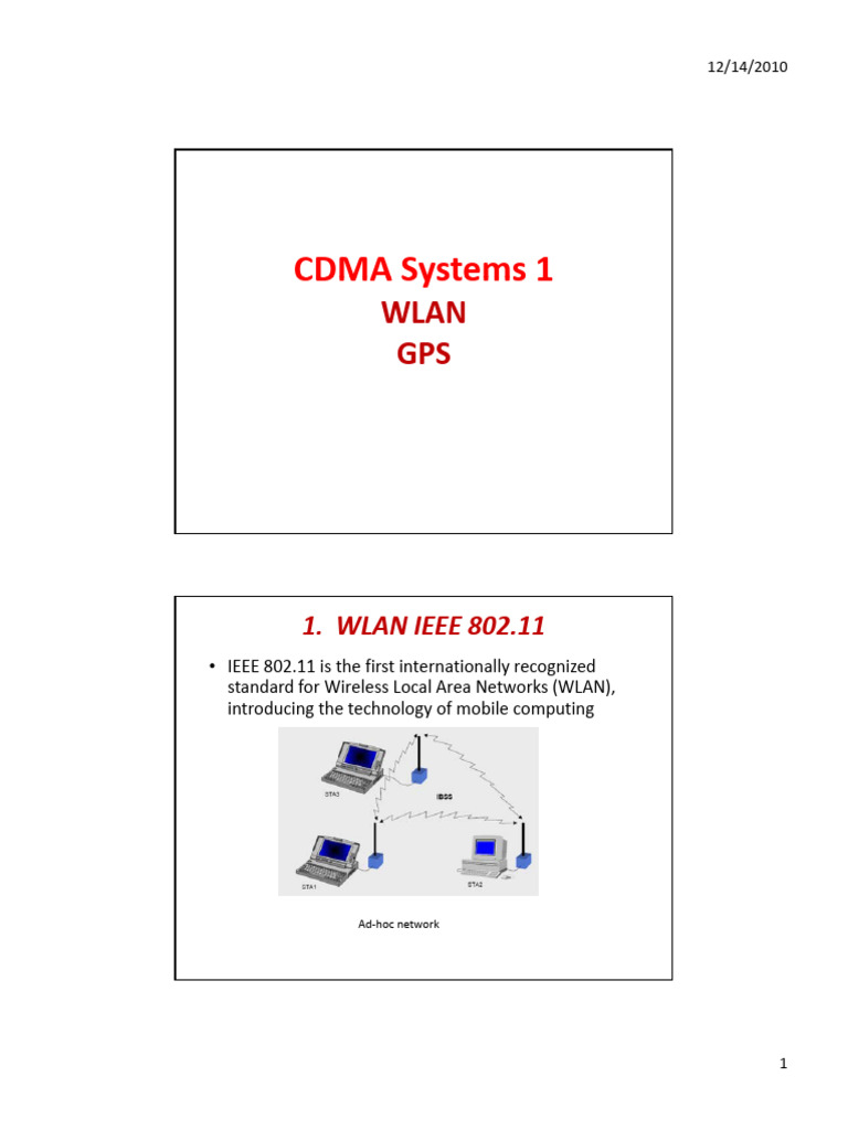 8.2 - CDMA Systems1 | PDF | Ieee 802.11 | Global Positioning System