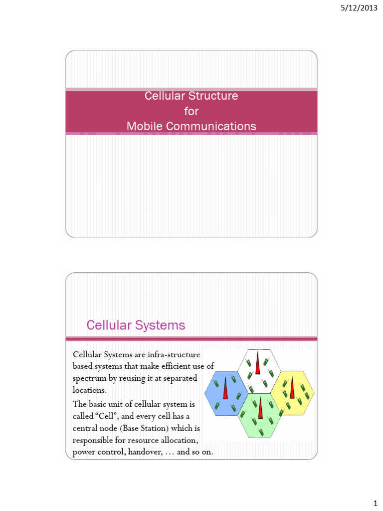 11 - Cellular Structure and Radio Capacity - 5 | PDF | Cellular Network | Telecommunications