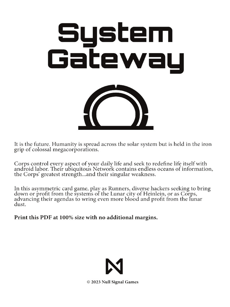 SystemGatewayEnglish-A4 Printable Sheets 1x | PDF