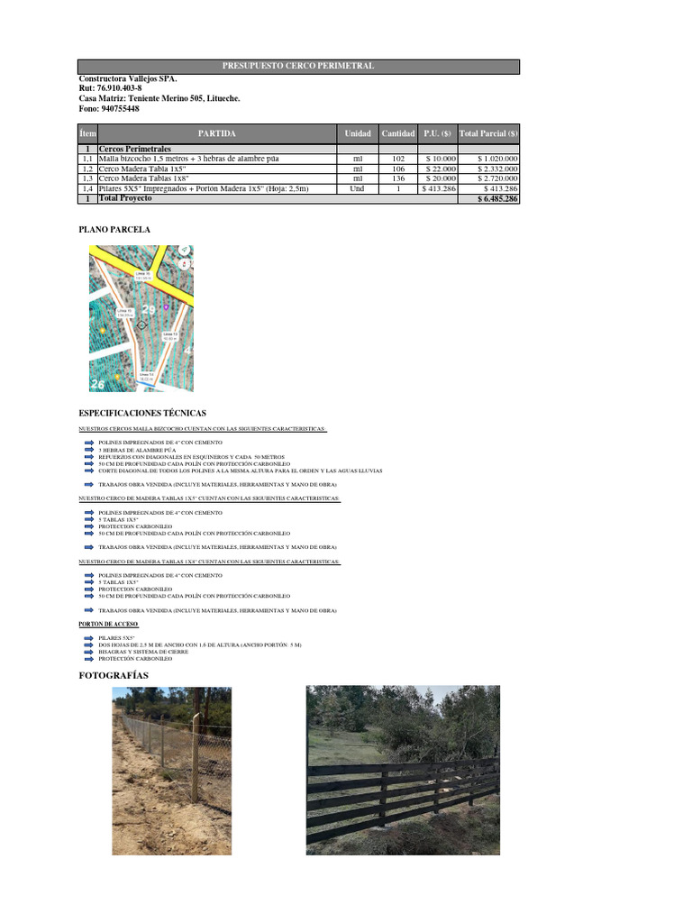 Ptto Cerco Perimetral | PDF | Hogar, jardinería y bricolaje | Arte