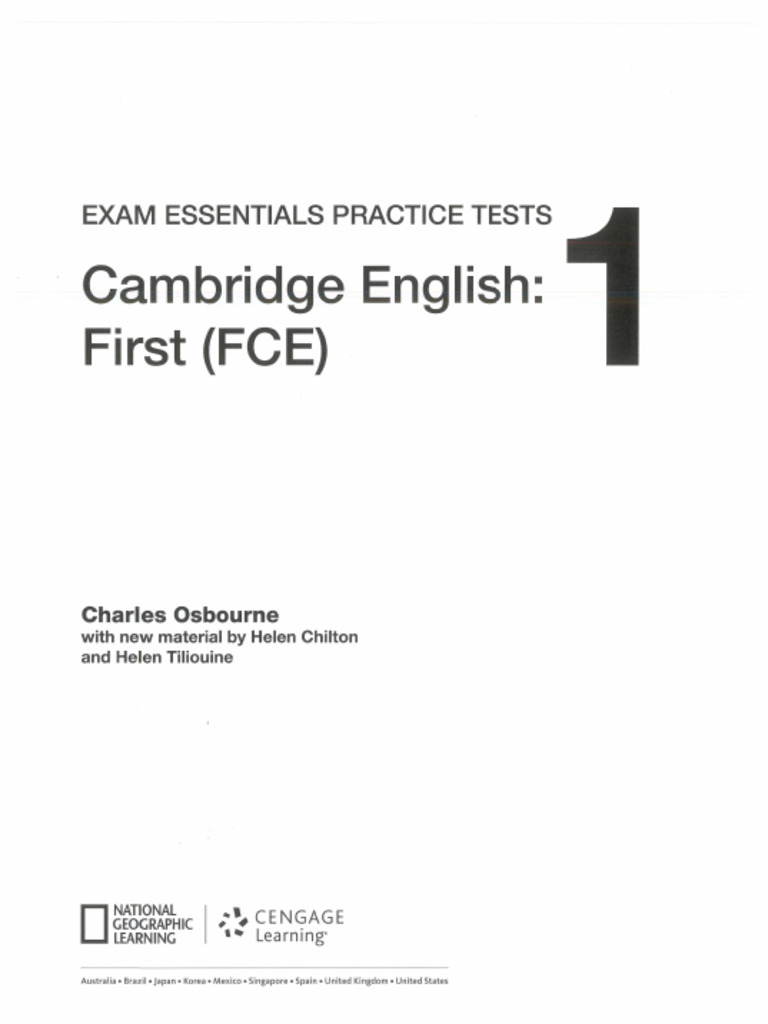 2.exam Essentials Practice Tests FCE 1 - Contents | PDF